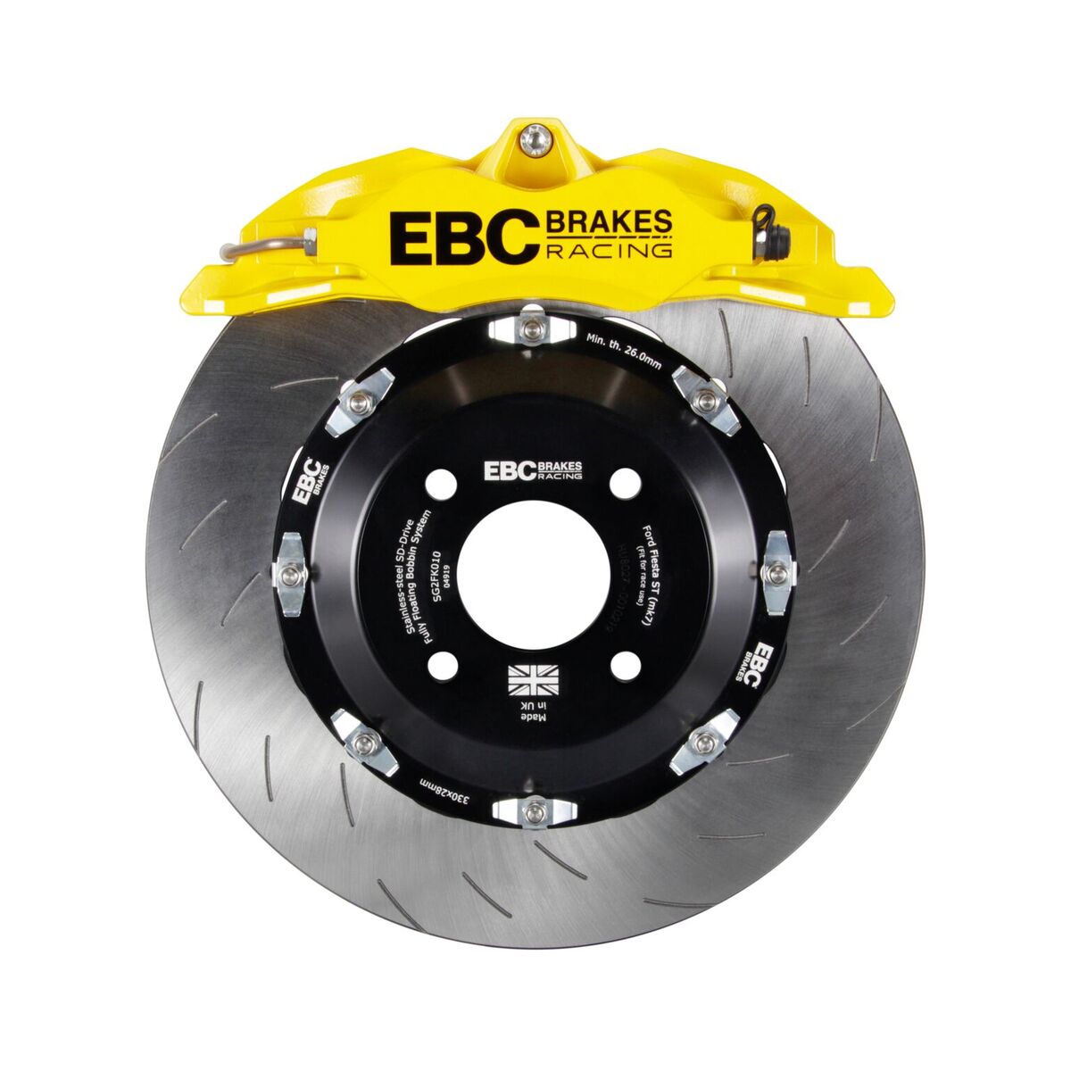 .EBC BBK Balanced Brake Kit - 300-330mm 4 Pot - Ford Fiesta ST MK8 2019 ...